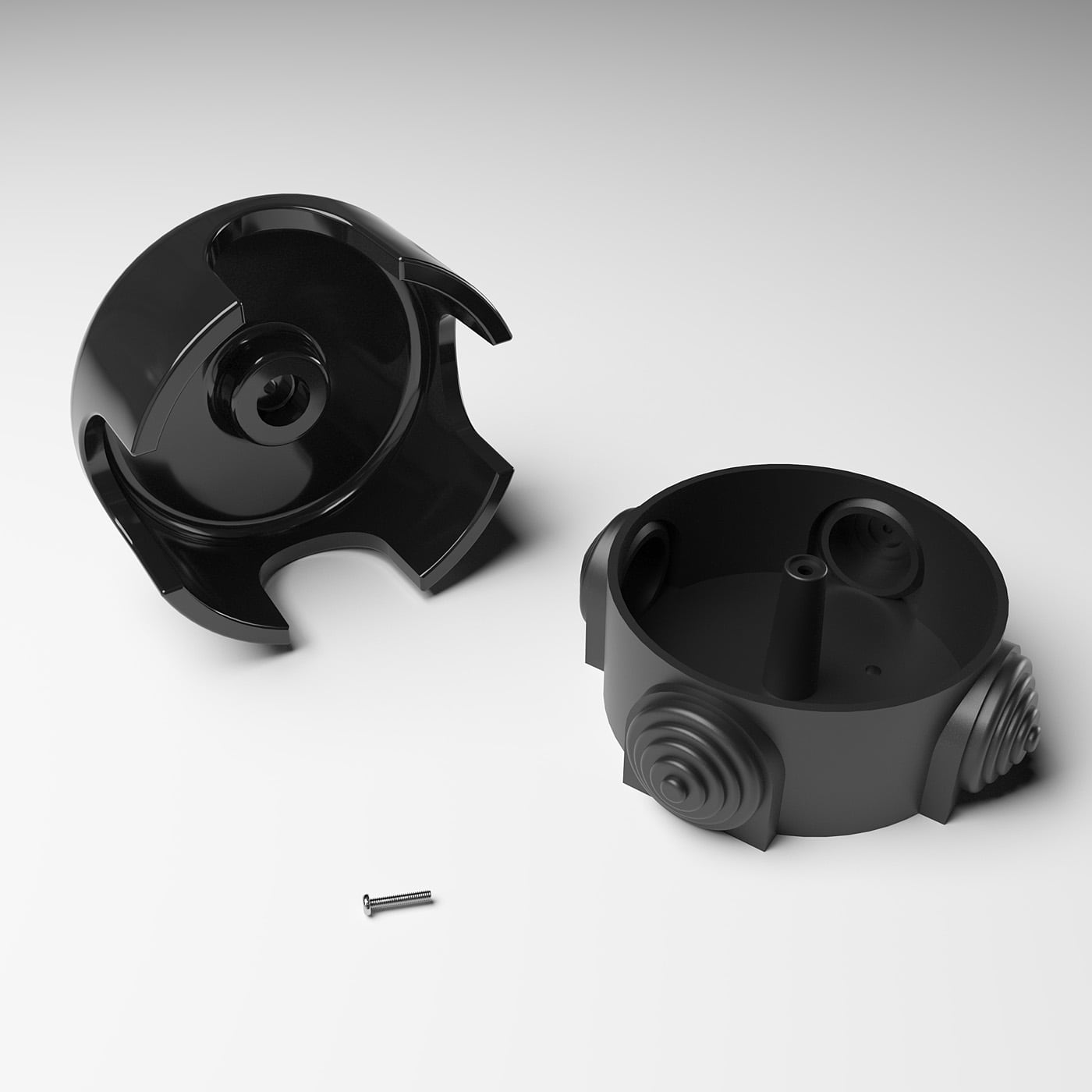 Große Verteilerdose aus Porzellan, dekorative Abzweigdose